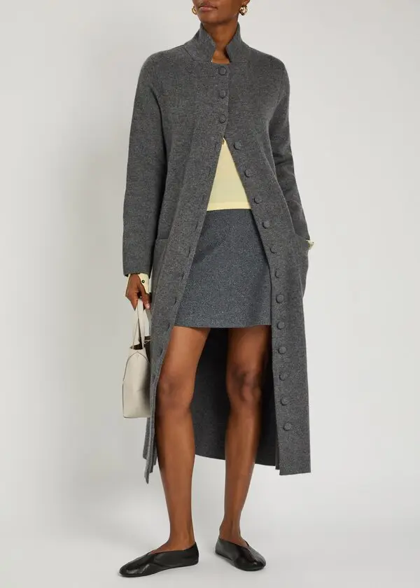 LISA YANG Rhea Cashmere Cardigan Coat - Grey