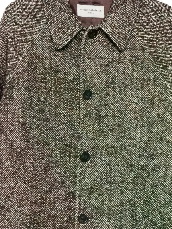 Officine Générale Herringbone Weave Button Coat