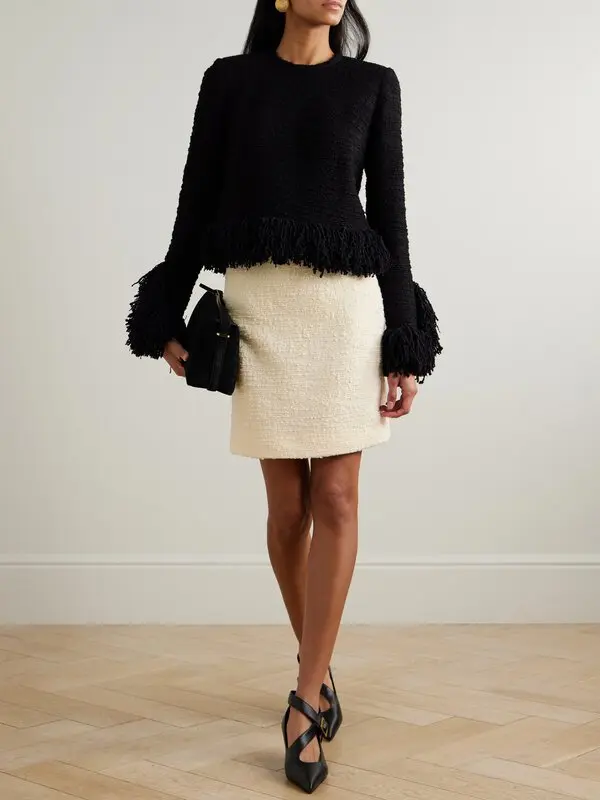 LIBEROWE Tavi Wool-blend Tweed Mini Skirt