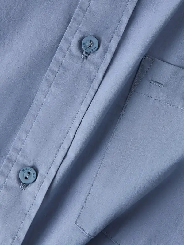 Matteau Organic Cotton-poplin Shirt - Blue