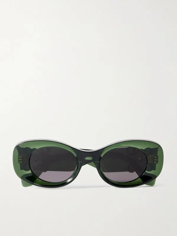 Loewe Anagram Oversized Cat-eye Sunglasses - Green