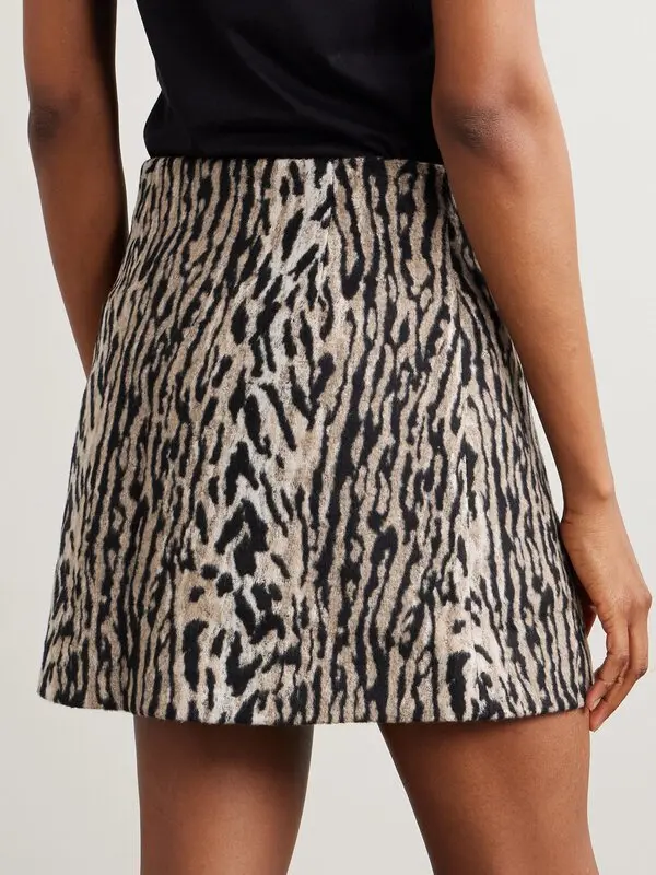Rixo Mariah Leopard-print Mini Skirt - Animal Print