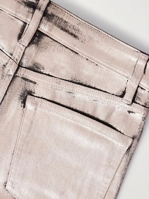 FRAME The Reboot Mid-rise Bootcut Metallic Jeans