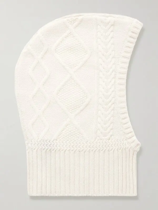 Arch4 Cable-knit Cashmere Balaclava - Neutrals