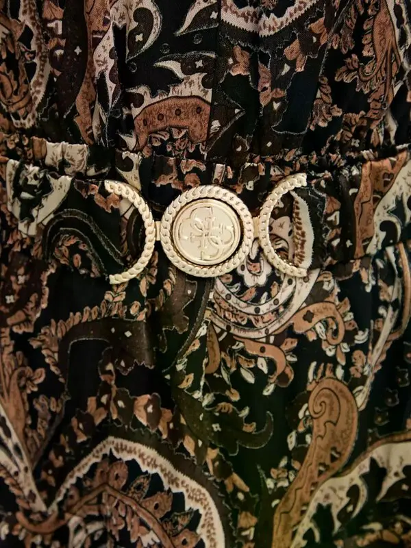 Guess Paisley-Print Mini Dress - Black - 40% Off | Editorialist
