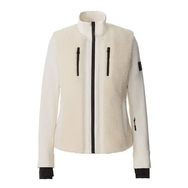 Mackage 3-in-1 Stretch Bonded Fleece And Teddy Ski Jacket - Cream