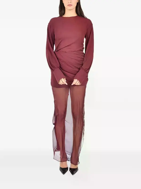NENSI DOJAKA Davina Draped Maxi Dress - Red
