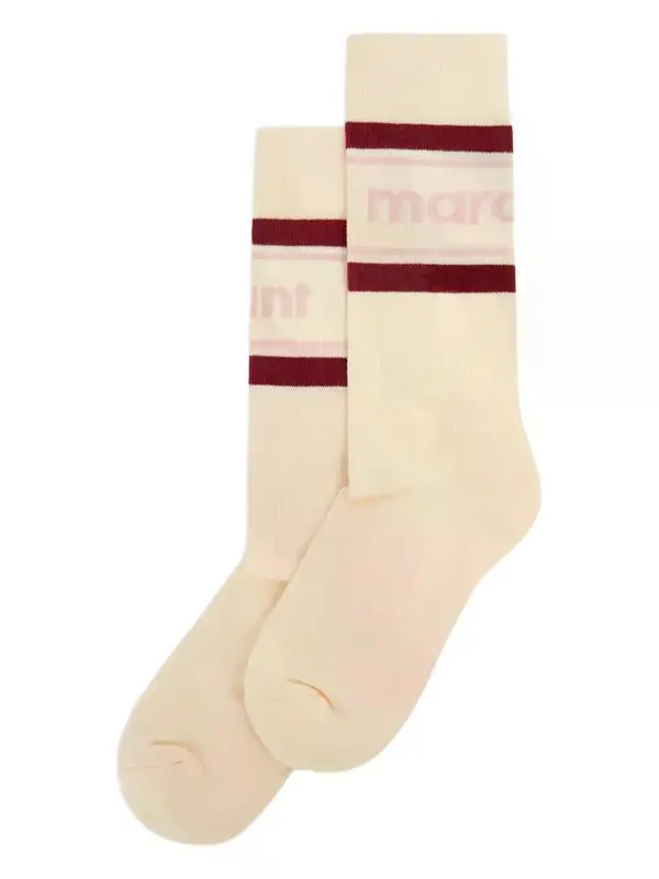 Isabel Marant Dona Striped Socks - Neutrals
