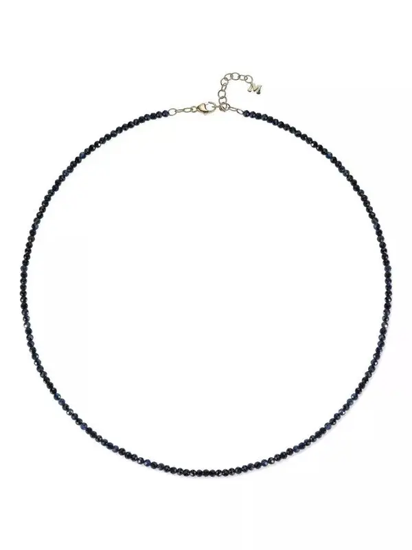Mateo 14k Yellow Gold Sapphire Beaded Necklace - Blue