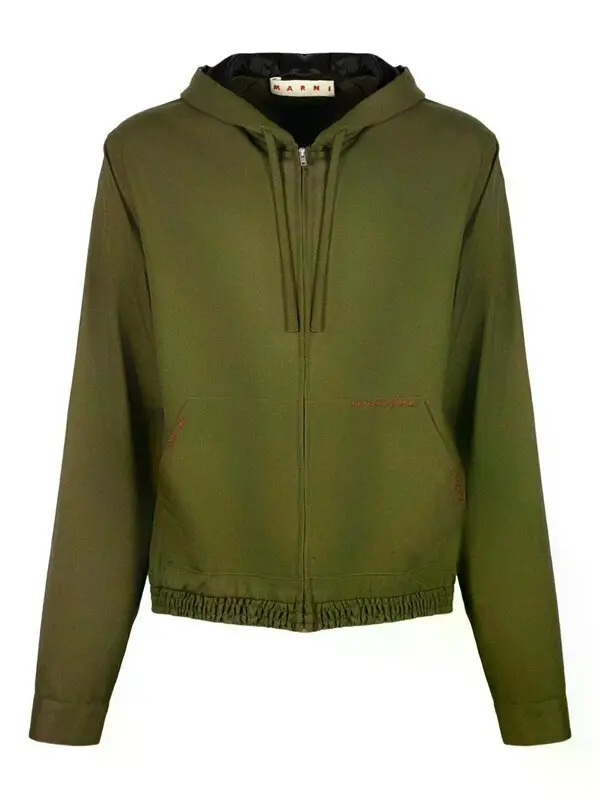 Marni Zip-up Hoodie - Green