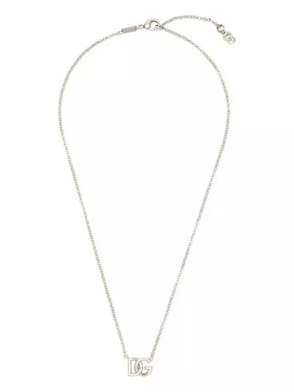 Dolce & Gabbana Logo-pendant Necklace - Silver