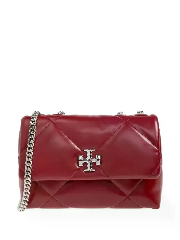 Tory Burch Quilted Chain Shoulder Bag With Logo - Red