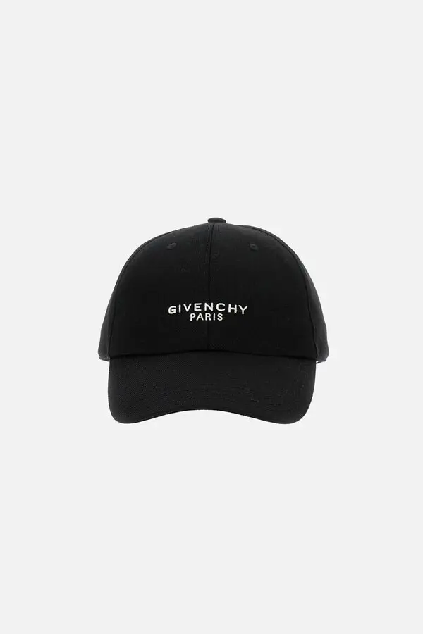 Givenchy Paris Embroidered Cap - Black