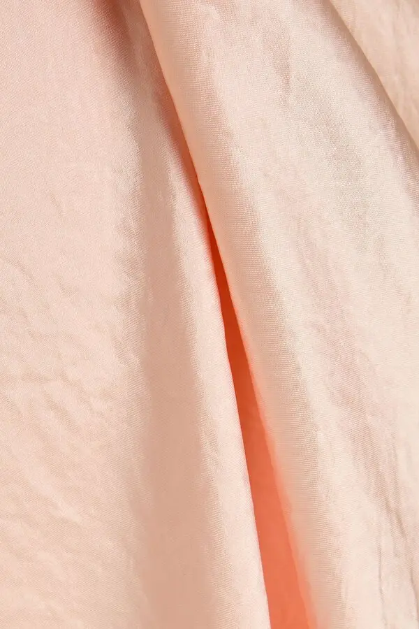 Vince Crinkled Satin Midi Skirt - Blush