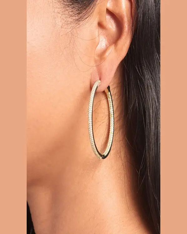 NICKHO REY Slim Tire Hoop Earrings - Gold