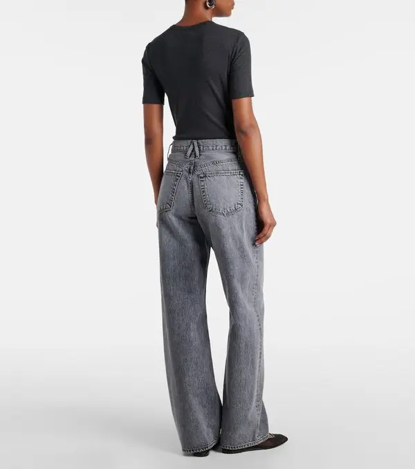 SLVRLAKE Cassie High-rise Wide-leg Jeans - Grey