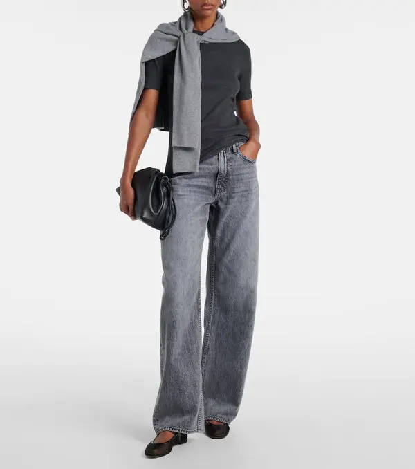 SLVRLAKE Cassie High-rise Wide-leg Jeans - Grey