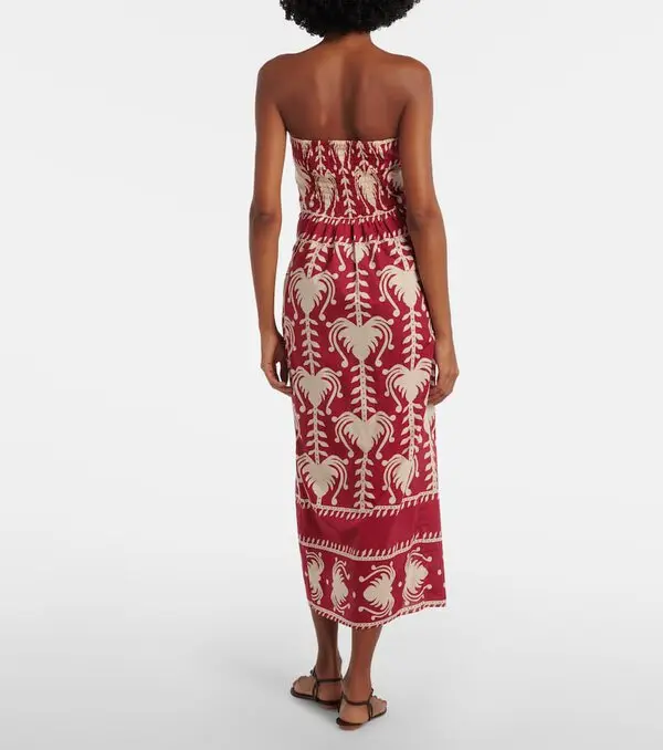 Johanna Ortiz Printed Cotton Wrap Dress