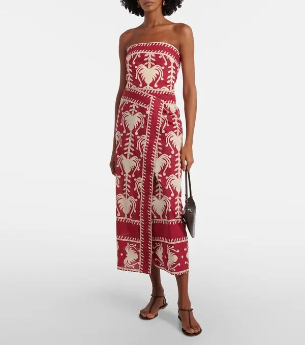Johanna Ortiz Printed Cotton Wrap Dress