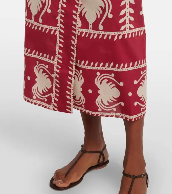 Johanna Ortiz Printed Cotton Wrap Dress