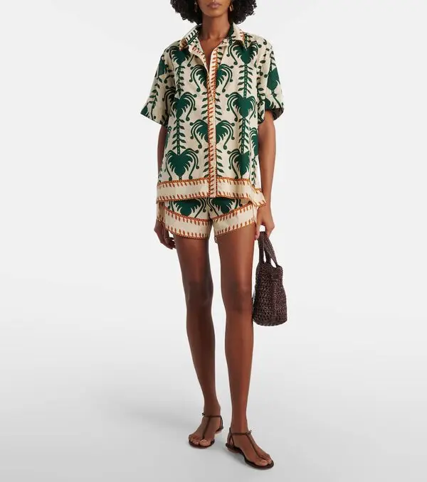Johanna Ortiz Printed Cotton Shorts - Multicoloured