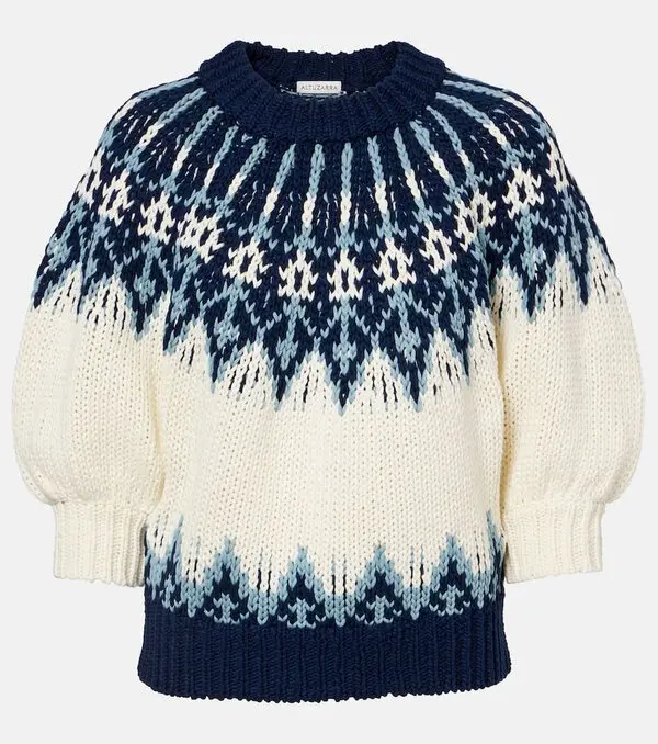 Altuzarra Crewneck Cotton Sweater - Blue