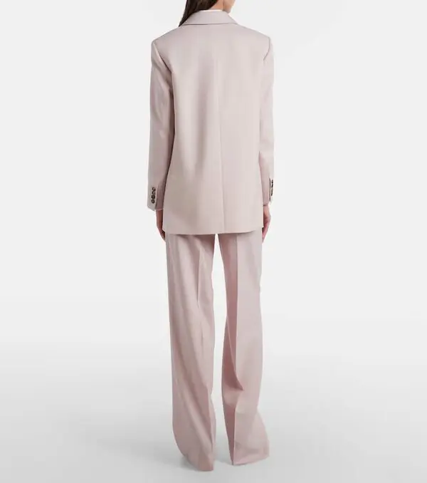 Max Mara Girone Wool, Mohair, And Silk Wide-leg Pants