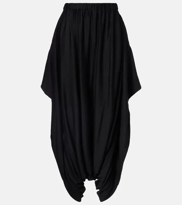 Junya Watanabe High-rise Tapered Wool Pants - Black