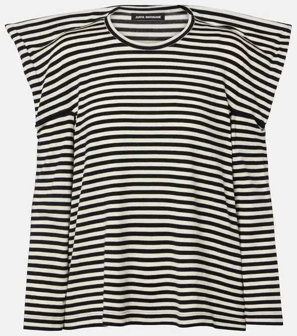 Junya Watanabe Cotton And Wool Top - Black