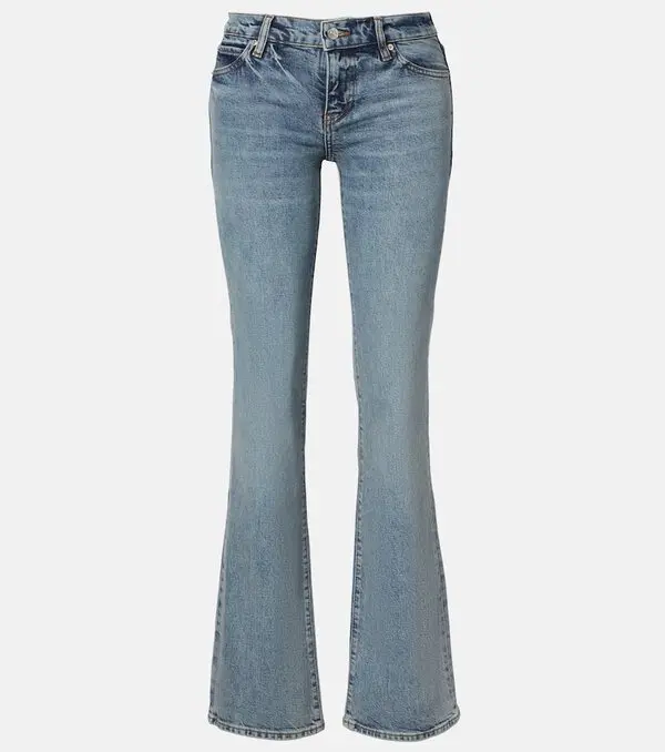 FRAME Le Pixie Low-rise Flare Jeans - Blue