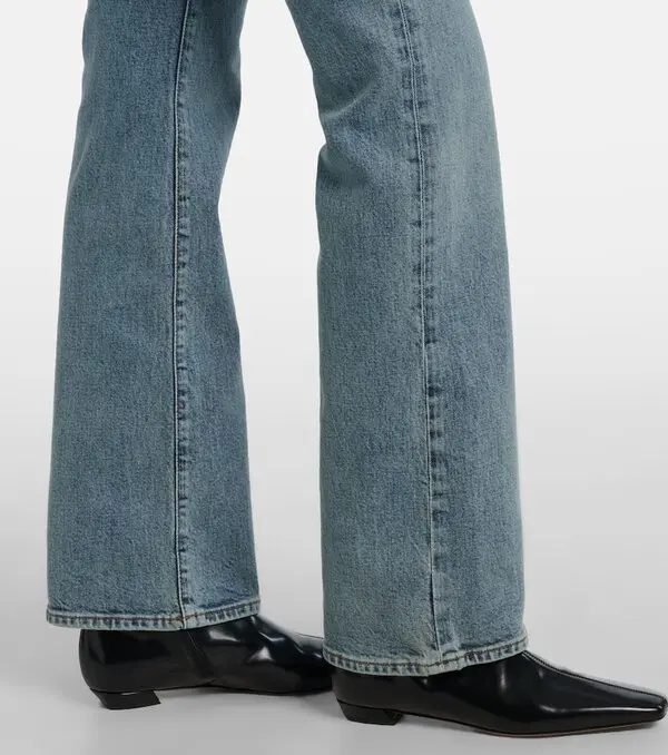 FRAME Le Pixie Low-rise Flare Jeans - Blue