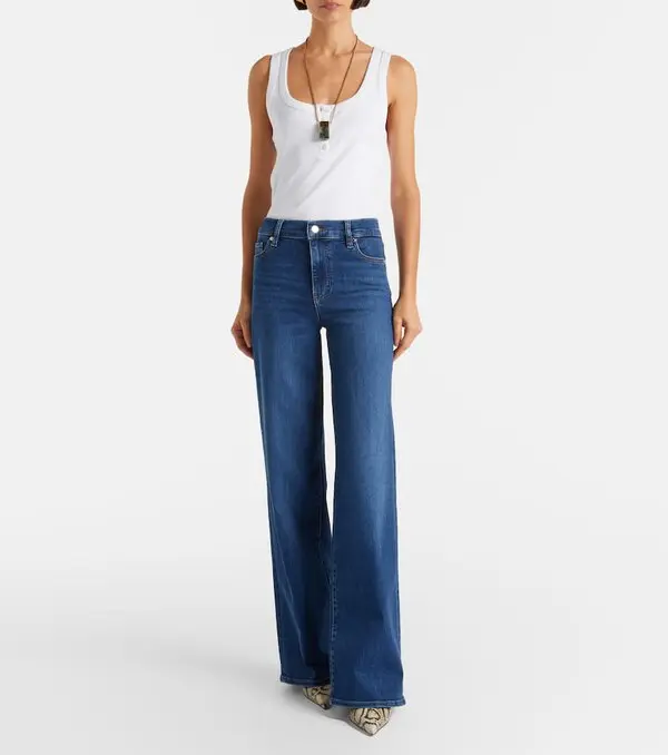 FRAME Le Slim High-rise Wide-leg Jeans