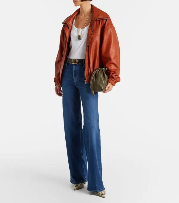 FRAME Le Slim High-rise Wide-leg Jeans