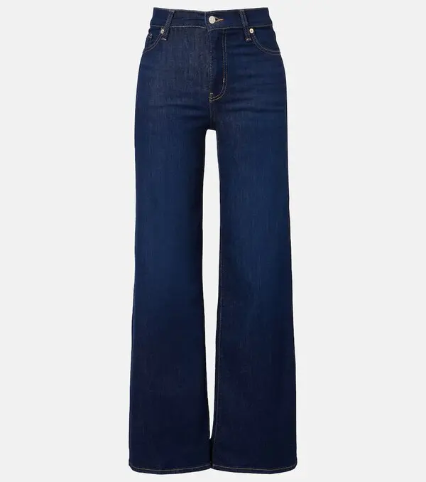 FRAME Le Slim Wide-leg High-rise Jeans - Blue