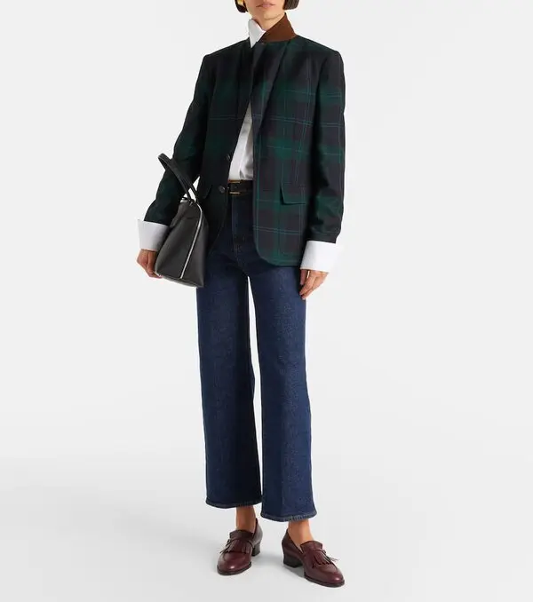FRAME Cropped High-rise Wide-leg Jeans
