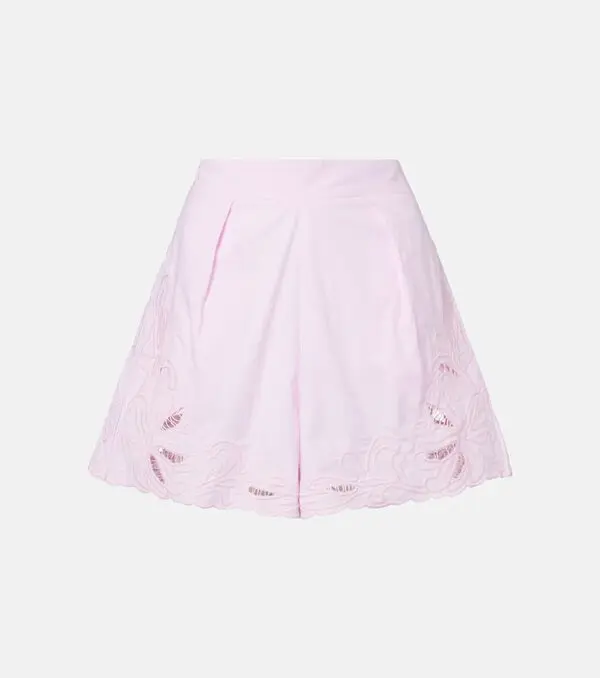 JULIET DUNN High-rise Wide-leg Shorts - Pink