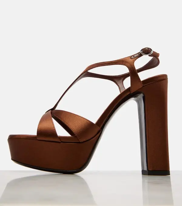 JIMMY CHOO Kesia 120 Satin Platform Sandals