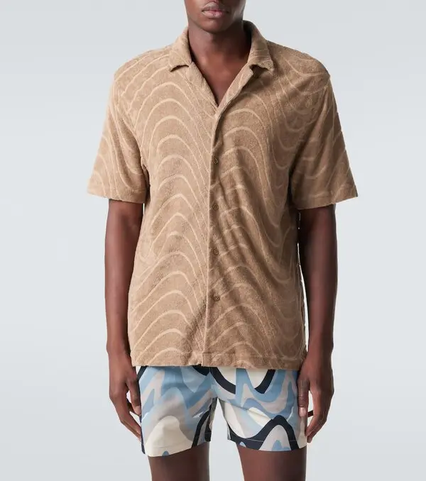 Frescobol Carioca Cotton-blend Bowling Shirt - Beige