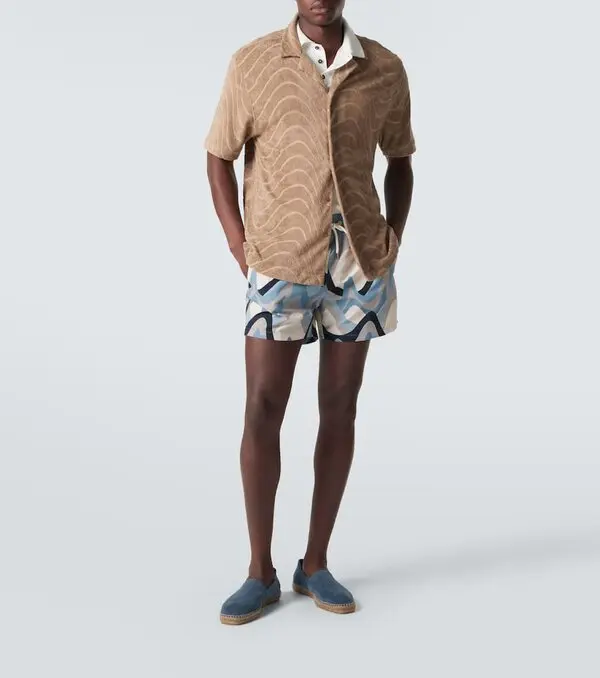 Frescobol Carioca Cotton-blend Bowling Shirt - Beige
