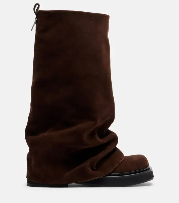 Attico Robin Suede Knee-high Boots - Brown