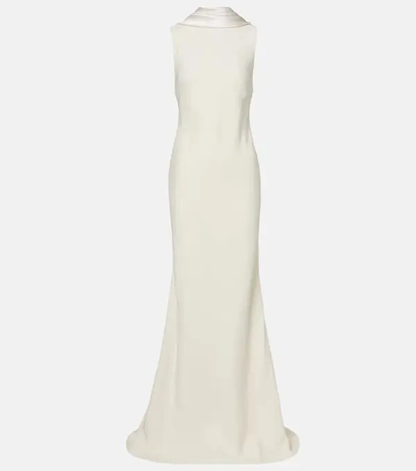 DANIELLE FRANKEL Bridal Miles Wool-blend Gown