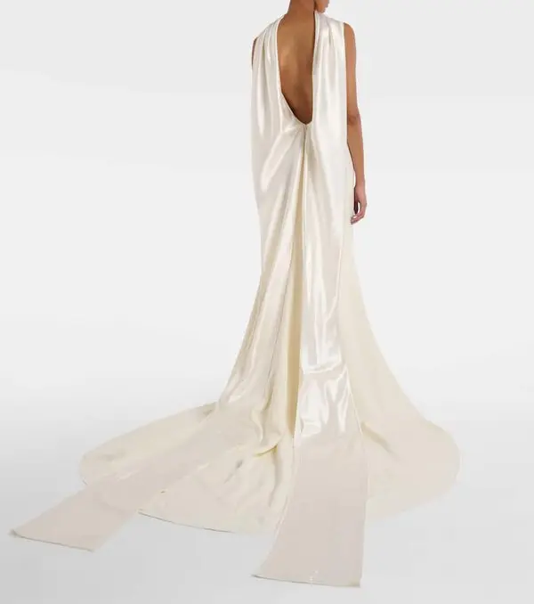 DANIELLE FRANKEL Bridal Miles Wool-blend Gown