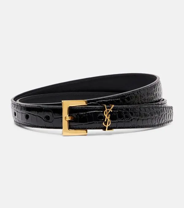 Saint Laurent Cassandre Belt - Black