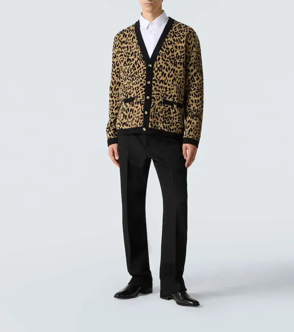 Valentino Garavani Jacquard Virgin Wool Cardigan