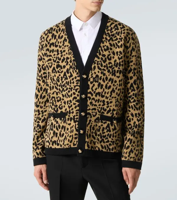 Valentino Garavani Jacquard Virgin Wool Cardigan
