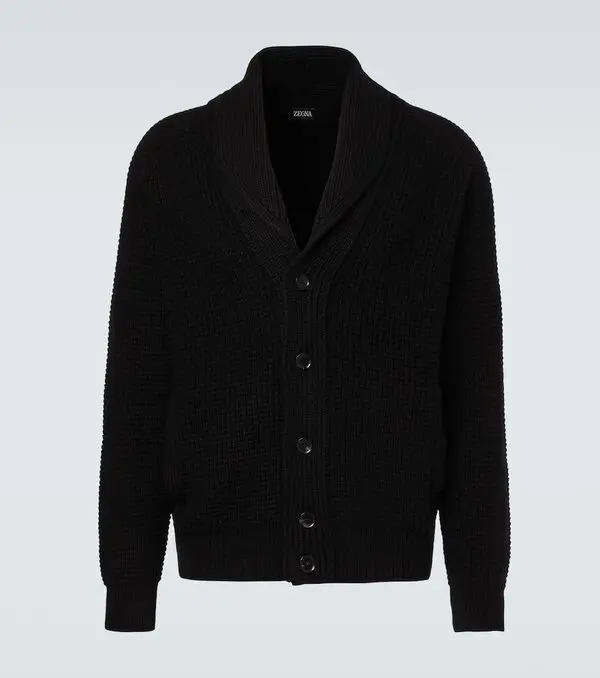 Zegna Cashmere-blend Shawl Collar Cardigan