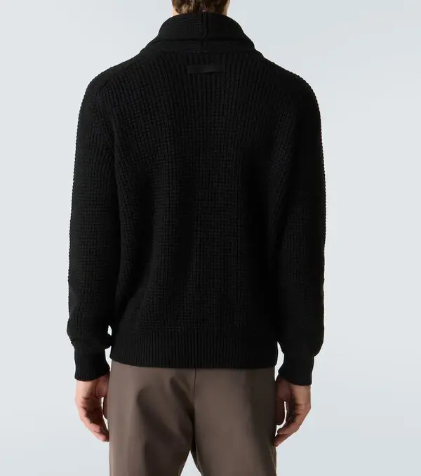 Zegna Cashmere-blend Shawl Collar Cardigan