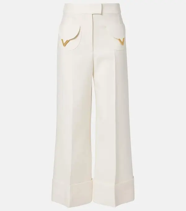 Valentino Garavani Crepe Couture Wide-leg Trousers