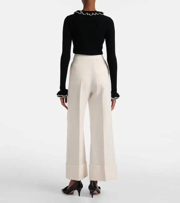 Valentino Garavani Crepe Couture Wide-leg Trousers