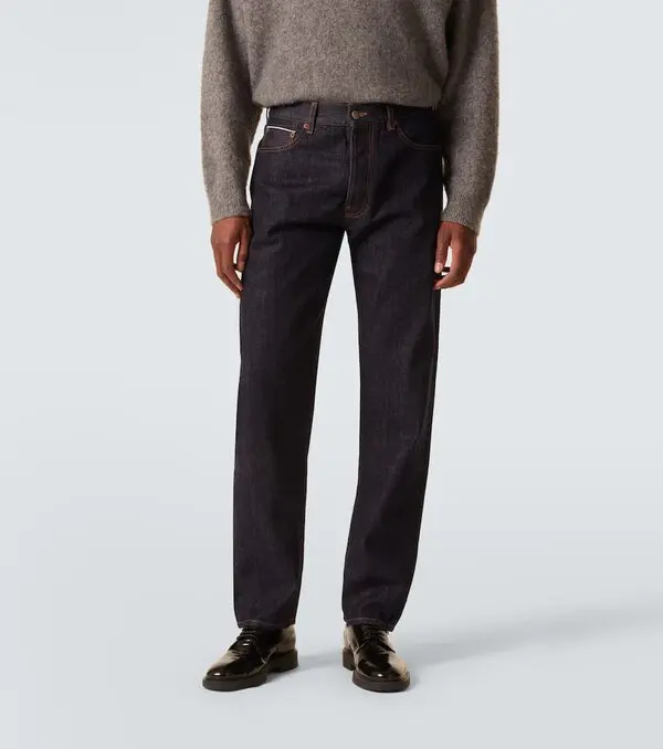 Thom Sweeney Mid-rise Straight Jeans